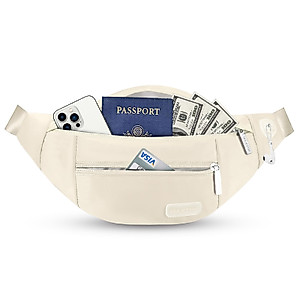 MAXTOP Large Crossbody Fanny Pack with 4-Zipper Pockets,Gifts for Enjoy Sports Festival Workout Traveling Running Casual Hands-Free Wallets Waist Pack Phone Bag Carrying All Phones…