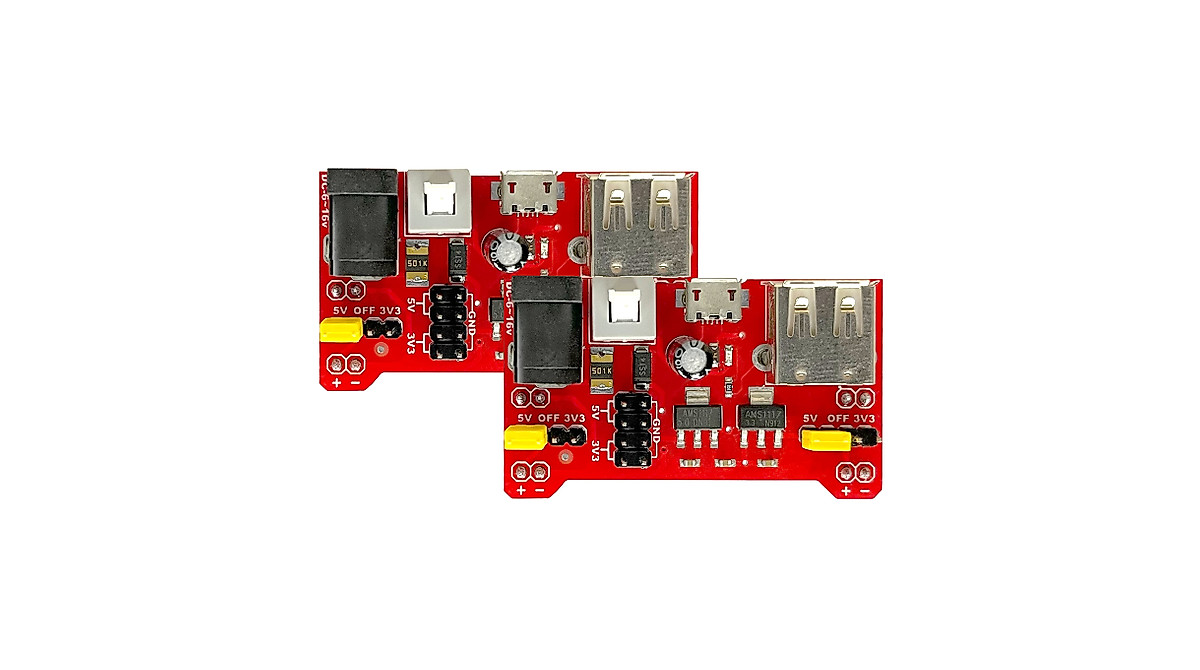 Breadboard Power Supply Board Module 3.3V/5V Dual Voltage (2 Pack) by ...