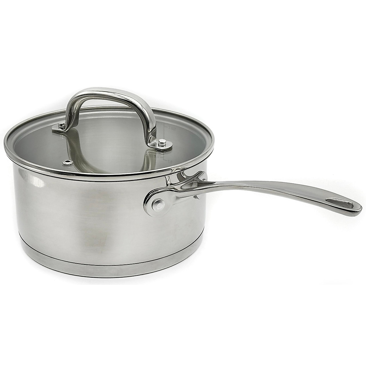 MAGGOPAN Stainless Steel Saucepans Impact Bonded Right Angles SS Saucepan 3.3QT 20cm