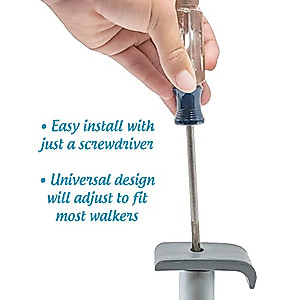 Top Glides 8" Off-Road Walker Wheel Kits with Free Flexfit Universal Ski Glides (Blue)