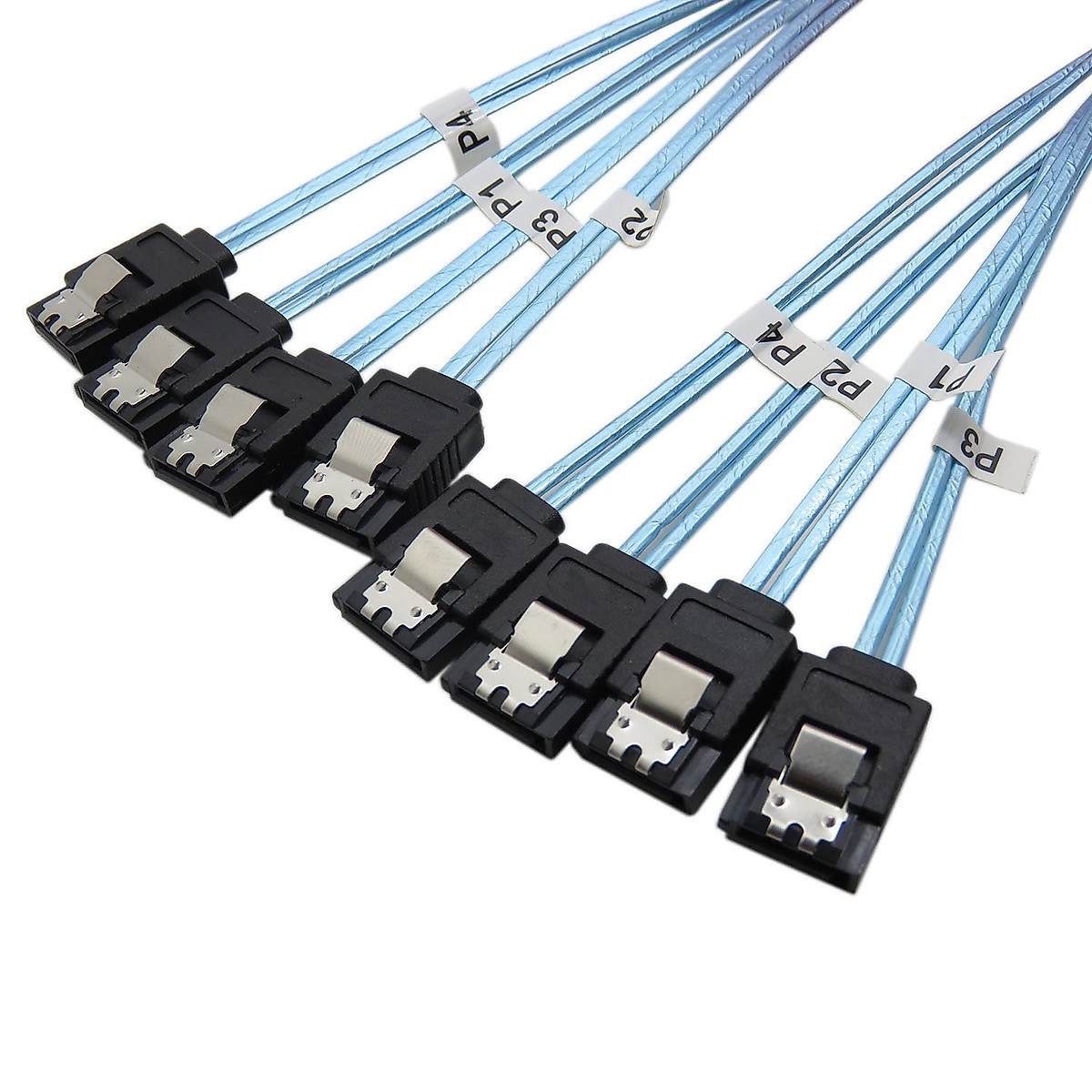 CableDeconn High Speed 6Gbps 4pcs/set Sata Cable Sas Cable for Server 1M (H0101)