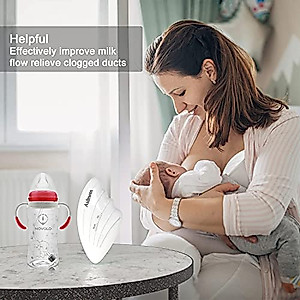 Aidmom Läctation Massager with Heat 2 Pack, Heat + Vibration 2-in-1 Postpartum Breastfeeding Essentials for Clogged Ducts, Mastitis, Improve Milk Flow, Engorgement