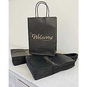 Welcome Gift Bags - 50 Pack - For Wedding Welcome Hotel Guest Bags, Favor Bags - 8.25 x 4.3 x 10.6"