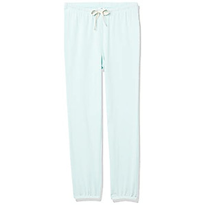 Amazon Essentials Women's Pajama Jogger - Lightweight Lounge Terry, Plus Size, Aqua Blue, Large