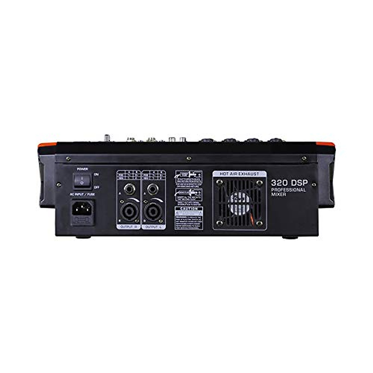 Audio2000'S AMX7381 Four-Channel Powered Audio Mixer with 320 DSP Sound Effects, Stereo Sub Out with Sub-Out Level-Control Fader, Level-Control Faders on All Channels, and USB/Computer Interface