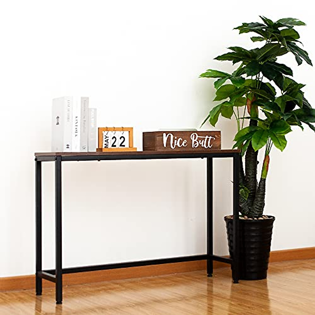 AZL1 Life Concept Console Table, Sofa Table for Living Room，Hallway，Entryway, Entrance Hall, Corridor - Wood Look Metal Frame