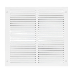 EZ-FLO 16 x 16 Inch (Duct Opening) White Return Air Vent Cover for Wall or Ceiling, 17-3/4 Inch x 17-3/4 Inch (Overall Dimensions), Solid Steel Return Air Grille, HVAC Air Return, 61641