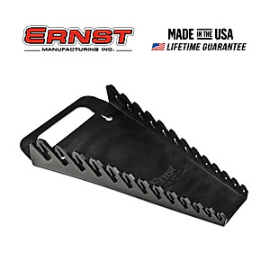 Ernst Manufacturing 5014 13-Wrench Portable Gripper Organizer - Versatile, One-Handed Access, Fits 1/4" to 1" & 6-19 mm Wrenches