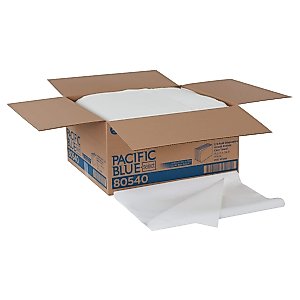 Pacific Blue Select A300 Disposable Patient Care Bath Towel by GP PRO (Georgia-Pacific),1/2-Fold, White, 80540,1 Box of 200 Towels