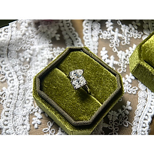 3 CTW Pear & Radiant Cut Toi et Moi Moissanite Engagement Ring, 10K / 14K / 18K Gold D Color VVS1 Clarity Two Stone Ring for Women, Anniversary Gift for Her