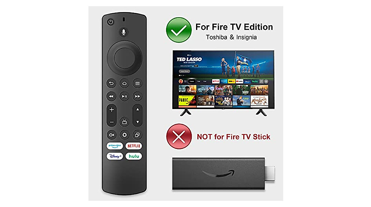 Insignia Fire TV Remote Replacement - ZYK Voice NS-RCFNA-21