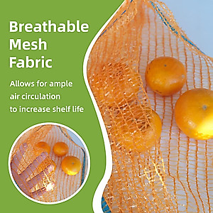 deebree Reusable Potato Storage Mesh Bags, 18"×22” Breathable Mesh Firewood Bags Raschel Mesh Bag for Vegetables Washable Net Bags with Drawstring for Potato Onion Storage 10 Pack