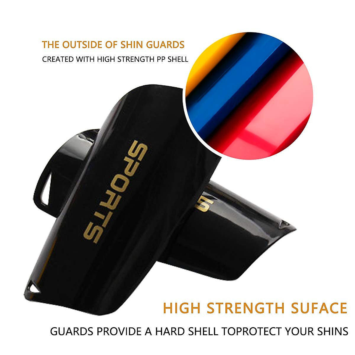 Soccer Shin Guards for Kids Youth, Shin Guard and Shin Guard Sleeves for Boys and Girls for Football Games EVA Cushion Protection Reduce Shocks and Injuries Black S