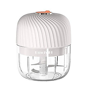 DmofwHi Electric Garlic Chopper,Cordless Mini Chopper With USB Rechargeable,304 Stainless Steel Blade,250ml Portable Electric Mini Food Chopper for Garlic,Ginger,Onion,Meat-Cream White