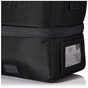 Vera Bradley Women's Recycled Lighten Up ReActive Expandable Lunch Cooler Lunch Bag, Black, One Size