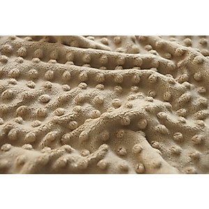 Camel Brown Minky Bubble Dimple Dot Plush Fur Fabric Polyester 58-60"
