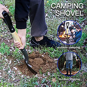 KOLEIYA Small Shovel,Short Handle Shovel,Overall Length 28 Inches,Kids Shovels for Digging,Shovels for Gardening,Metal Sand Shovel, Metal + Wooden