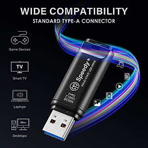 AXE MEMORY Portable SSD 500GB Solid State USB Drive, USB 3.2 Gen2 UASP SuperSpeed+. Optimal Speeds Up to 600MB/s Read, 500MB/s Write - Speedy+