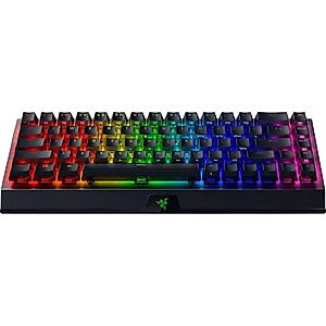 Razer BlackWidow V3 Mini HyperSpeed 65% Wireless Mechanical Gaming Keyboard: Green Mechanical Switches Tactile & Clicky - Phantom Pudding Keycaps - Chroma RGB - Up to 200 Hr Battery Snap Tap
