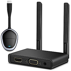 Wireless HDMI Transmitter and Receiver 4K Kit,YAOMAISI MINI HDTV Receiver Streaming Media Video/Audio HDMI Wireless Extender 5G 50M/165Ft for Laptop,Camera,TV Box,Netfix,PS5,Phone to Monitor,Projector