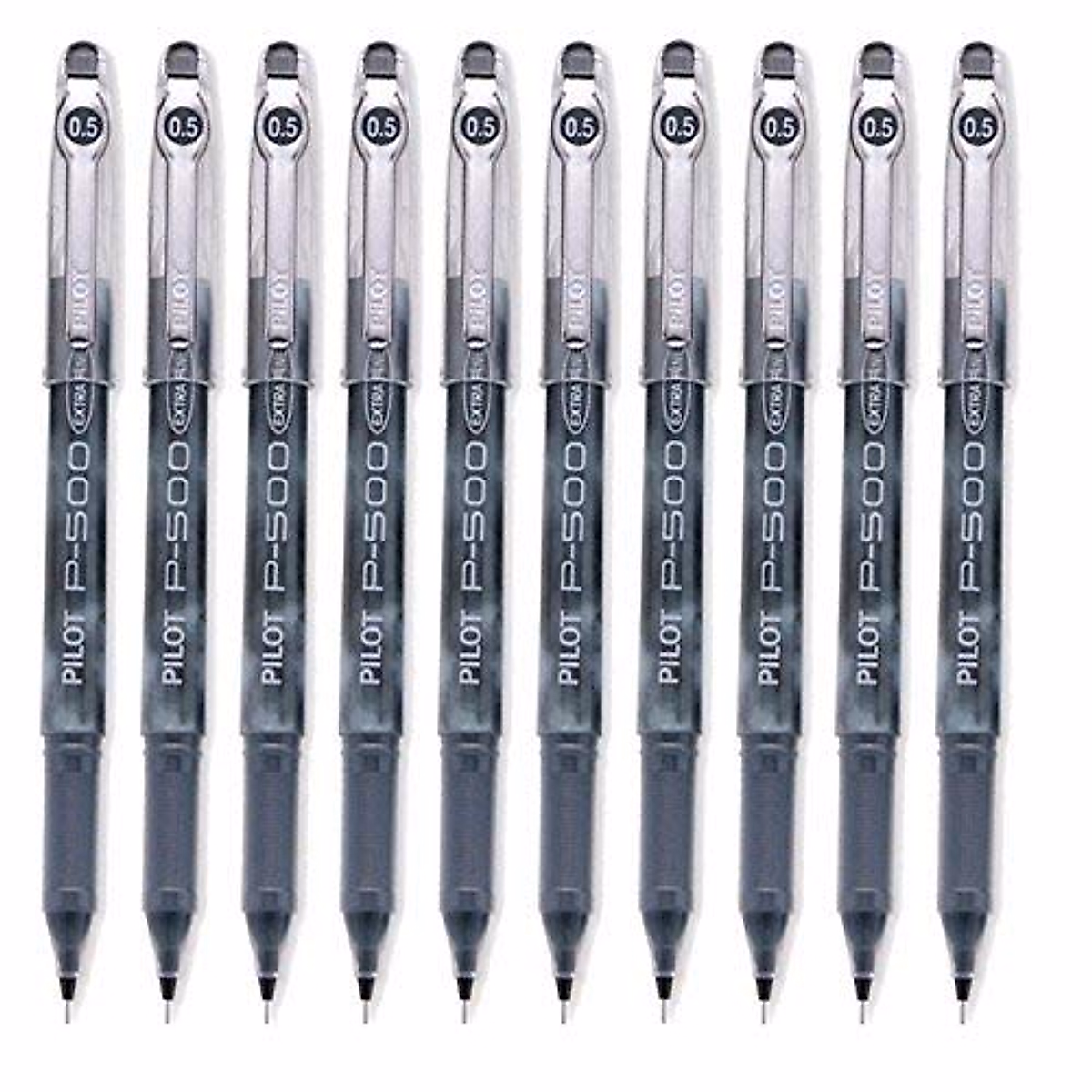 Pilot Precise P-500 Gel Rolling Ball Pen, Extra Fine 10 Pens (Black)
