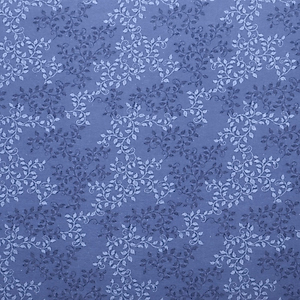Mook Fabrics Flannel Leaves, Colony Blue