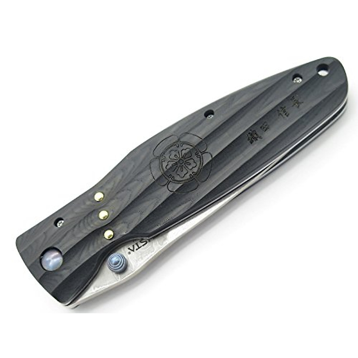 Mcusta Seki Japan Nobunaga MC-181D Micarta and VG-10 Damascus Folder Folding Knife