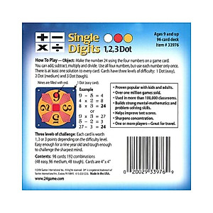 24 Game Two Pack: Includes 48 Single Digit Cards and 48 Double Digit Cards and Exclusive Tips Sheet!