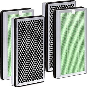 Zouhwaso Toxin Absorber MA Series 15 Replacement Filter compatible with MA Series 15 Air Cleaner pur-ifier, 3-in-1 Filter with Upgrade acti-vated car-bon, H13 True HEPA and Pre-filter, Pack of 4