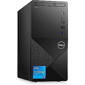 Dell Vostro 3910 Business Desktop Computer, 12th Gen Intel Core i5-12400 Processor, 16GB DDR4 RAM, 256GB PCIe SSD + 1TB HDD, WiFi 6, DVD-RW, Display Port, HDMI, Windows 11 Pro, Black