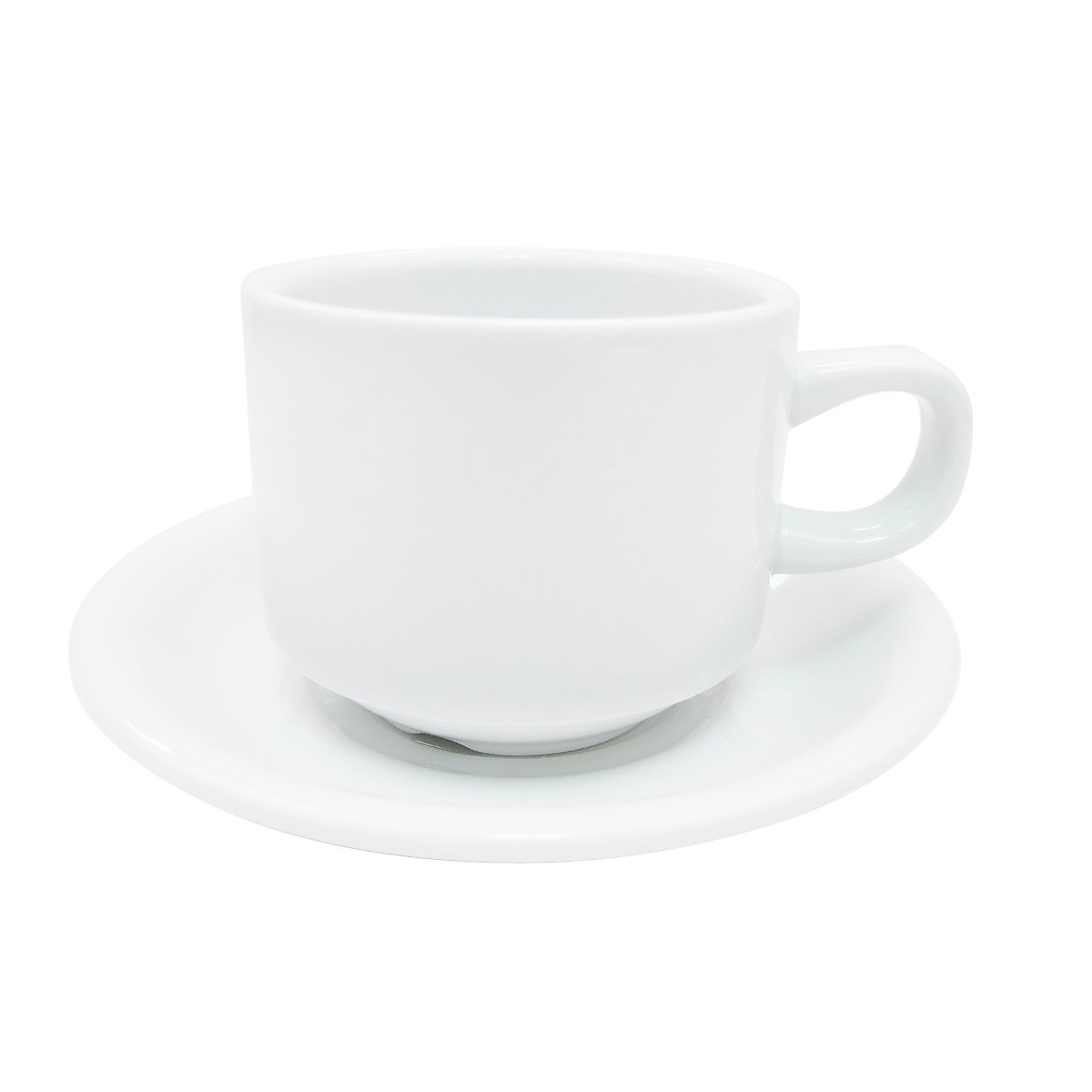 CAC China RCN-2 Clinton Rolled Edge 6-Inch Super White Porcelain Saucer, Box of 36