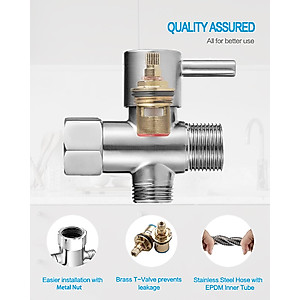 Handheld Bidet Sprayer for Toilet-Toilet Bidet Sprayer with Adjustable Water Pressure Control for Feminine Wash, Stainless Steel Brushed Nickel Cloth Diaper Bidet Toilet Bidet for Baby Wash