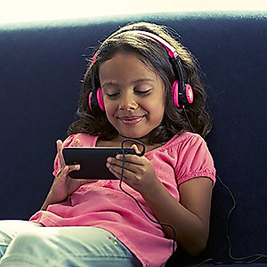 JLAB JBuddies Folding Kids Wired Headphones | Toddler Headphones | Noise Isolation | Kids Safe | Volume Limiting Headphones | Headphones for Children | Gray/Blue