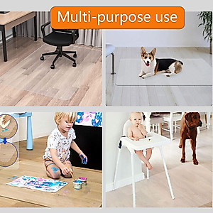 Jakarl Office Computer Desk Chair Mat for Hardwood Floor,Office Floor Mats for Rolling Chairs Hardwood Floor,Clear Floor Protector for Desk Chair on Hardwood