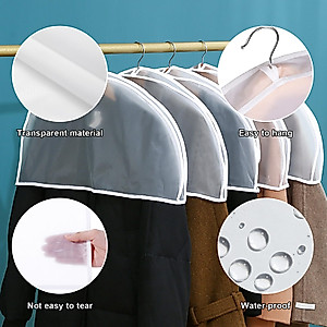 Merkaunis 50 Pcs Shoulder Covers Clothes Suit Garment Dust Covers, 23.6 x 11.8 Inch Extra Wide Garment Shoulder Covers Bag Breathable Shoulder Dust Cover for Coats, Jackets, Dress Closet Storage