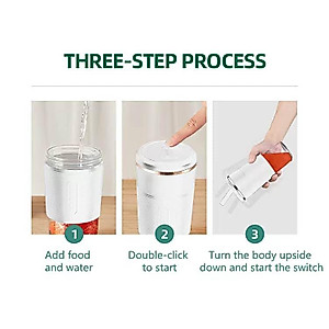 Portable Blender, Blender for Shakes and Smooties with Rechargable USB, Multifunctional Mini Blender