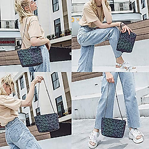 Wallet Womens Geometric Luminous Purse bags Ladies Top Handle Satchel Bags