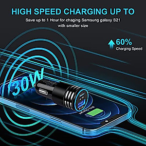 Super Fast Charger for Samsung Galaxy S23 S22 S21 Ultra S20 FE 5G Z Fold 4 Z Flip 4 Note 20 A14 A04s A03s A13 5G A53 A12 A52, 20W USB C Wall Charger, 30W Car Charger, 2-Pack 6ft USB C to USB C Cable