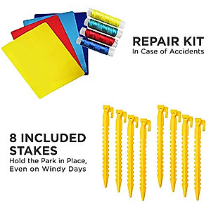 Sunny & Fun Slide N’ Splash Bounce House Inflatable Water Slide Park – Heavy-Duty for Outdoor Fun, Wide Slide & Splash Pool – Easy to Set Up & Inflate with Included Air Pump & Carrying Case