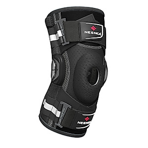 NEENCA Professional Knee Brace for Knee Pain, Hinged Knee Support with Patented X-Strap Fixing System, Strong Stability for Pain Relief, Arthritis, Meniscus Tear, ACL, PCL, MCL, Runner, Sport, Workout