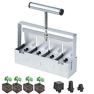 Manual Soil Block Maker Micro Soil Blocker Set (4 Soil Blocker)