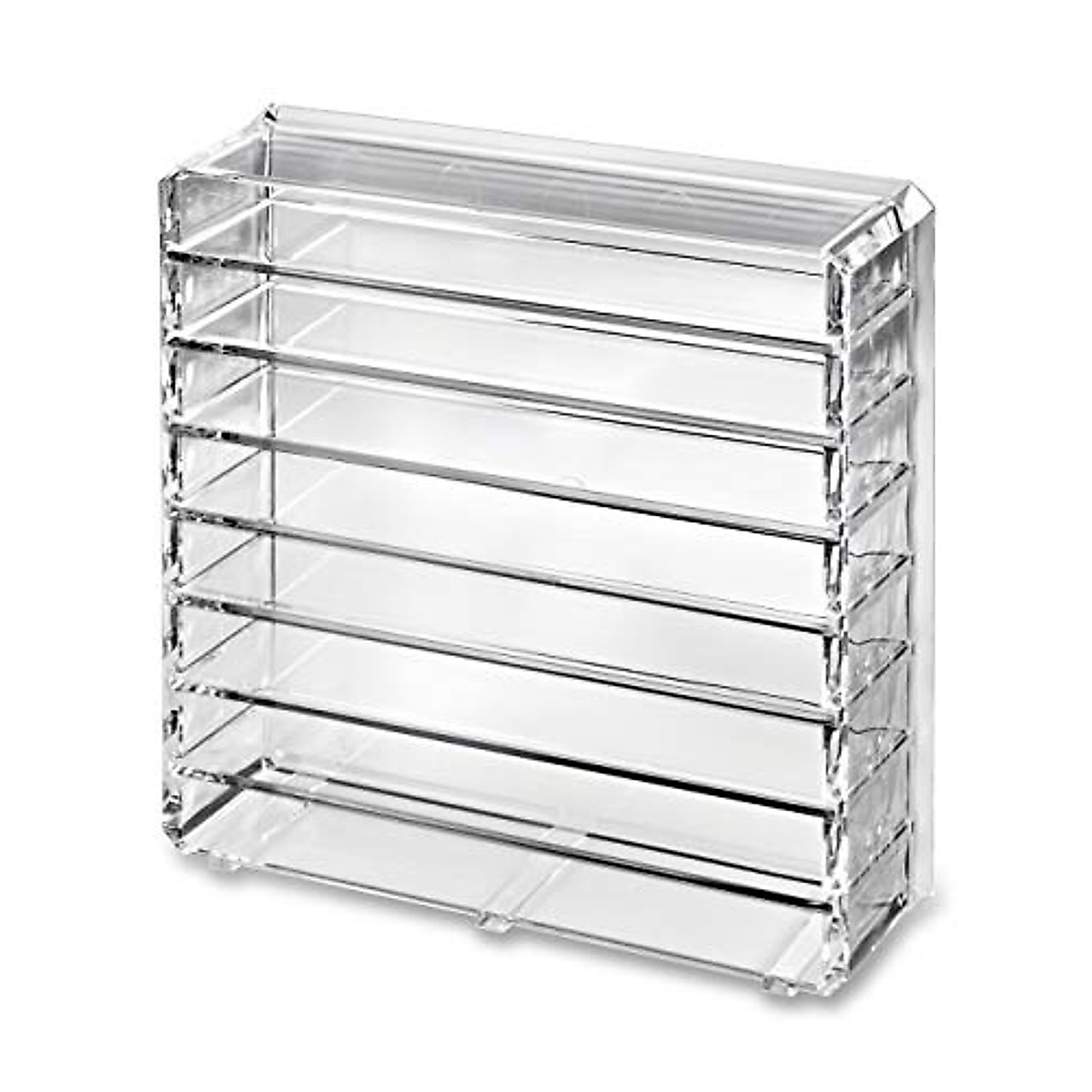 BY ALEGORY byAlegory Acrylic Makeup Eyelashes 'Lash' Organizer w/Removable Dividers Designed To Stand & Lay Flat 8 Space False Eye Lash Extension Cosmetic Storage - Clear