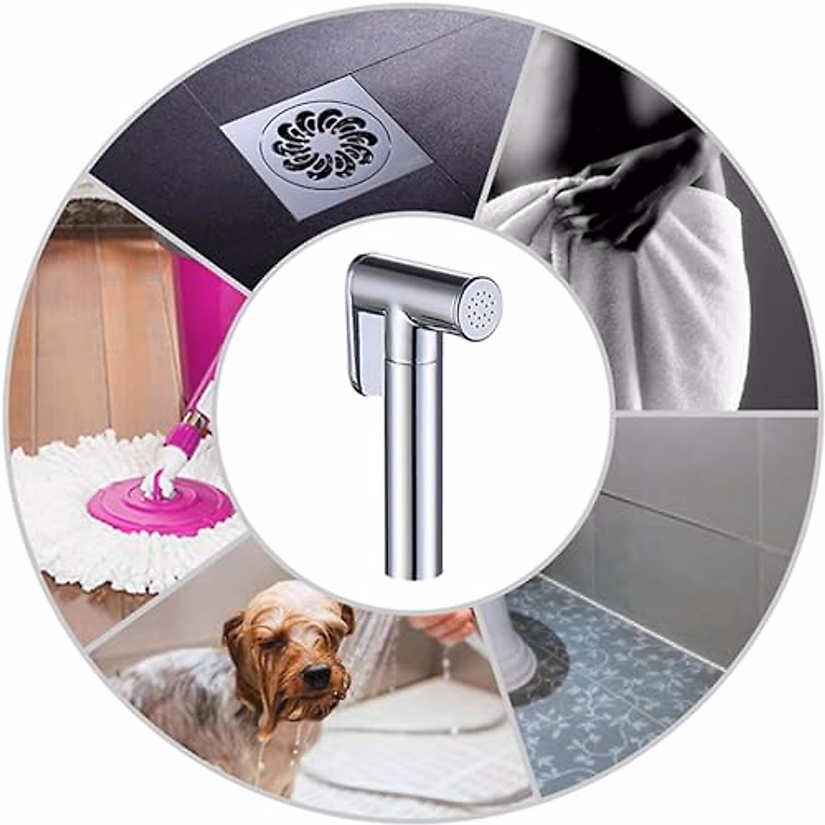 Handheld Bidet Sprayer for Toilet,Bidet Sprayer,Hung Toilet Shower,Independent Hanging Seat Combination for Bidet,Brushed Gold