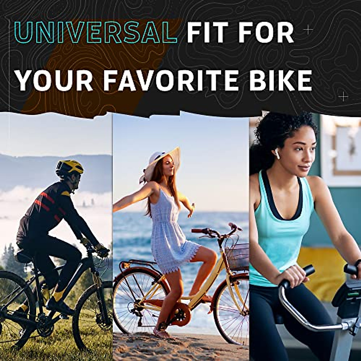 Most Comfortable Bike seat from Life's Best Brand - Kids Love it - Pain Free Universal Saddle - Great Exercise Bike seat - Mountain Bike - Cruiser - Any Age