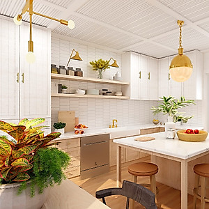 Ravinte Gold Cabinet Handles 30 Pack 5 Inch Brushed Gold Kitchen Cabinet Pulls 3 Inch Hole Center Brushed Brass Drawer Pulls Kitchen Hardware for Cabinet Drawer and Cupboard