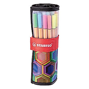 Fineliner - STABILO Point 88 Arty Rollerset of 25 Assorted Colours