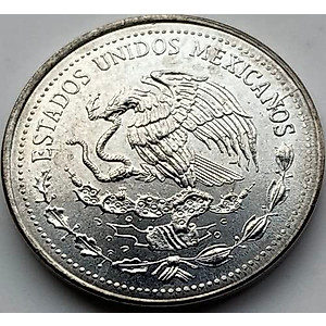 1983 Mo 50 Centavos Mexico Coin. Commemorating Palenque Pakal An Maya Emperor Who Inspired"Ancient Astronauts" Conspiracy Theory. 50 Centavos Graded By Seller Circulated Condition