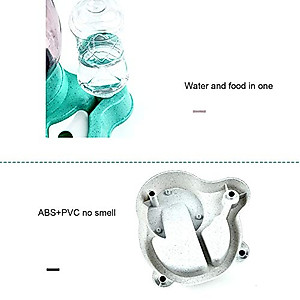 Yuhoo 2 in 1 Automatic Pet Feeder, Detachable Dog Cat Water Food Pet Automatic Dispenser, Gravity Principle Drink Fountain Pet Feeding Bowl (Green), free size