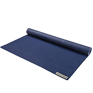 JadeYoga Voyager Yoga Mat - Lightweight & Portable Rubber Yoga Mat - Non-Slip Exercise Mat for Women & Men - Great for Yoga, Home Workout, Gym Fitness, Pilates, Stretching, & More (68" Midnight Blue)