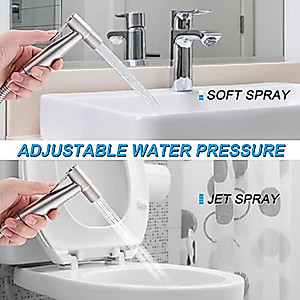 CJCXYJCY Toilet multi-function handheld toilet spray, bathroom diaper shower, spray, hose and accessories - handheld toilet sprinkler with adjustable water pressure control dual spray function